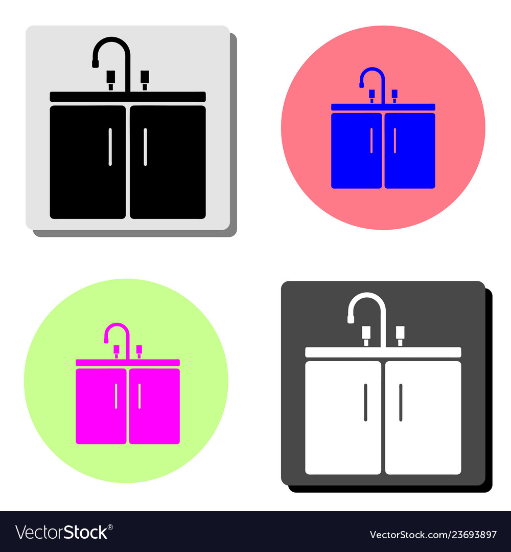 Washbasin flat icon Royalty Free Vector Image - VectorStock Washbasin flat icon Royalty Free Vector Image - VectorStock