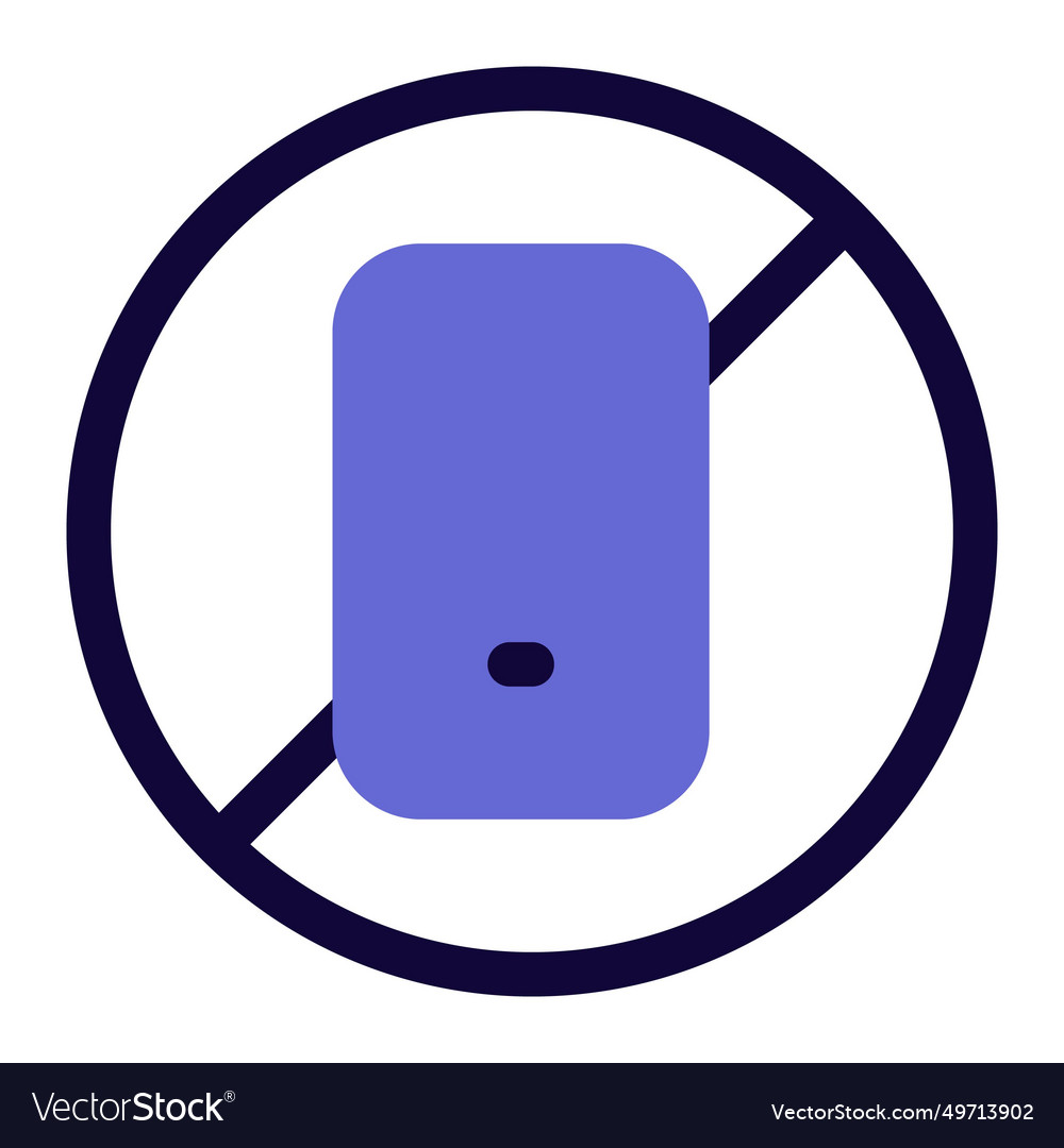 Cellular device usage is strictly prohibited Vector Image