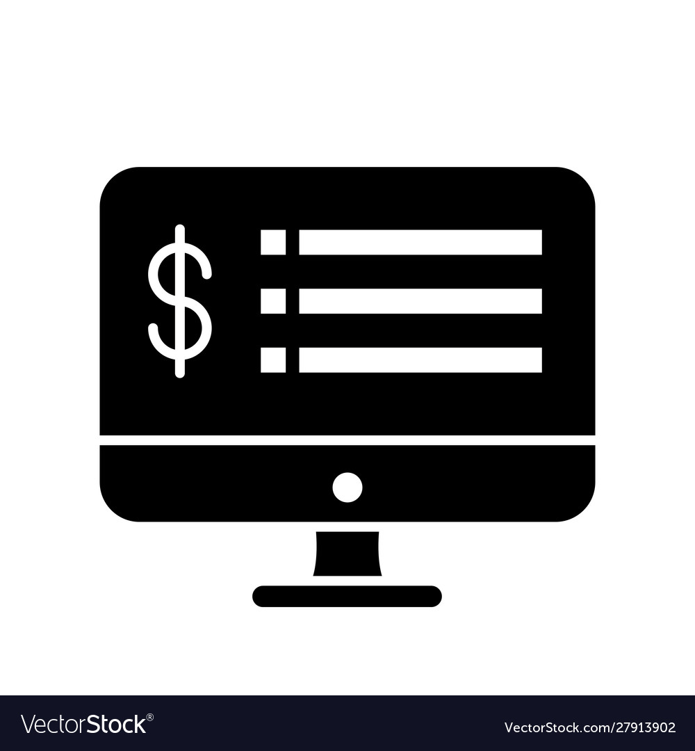 Computer desktop display isolated icon Royalty Free Vector