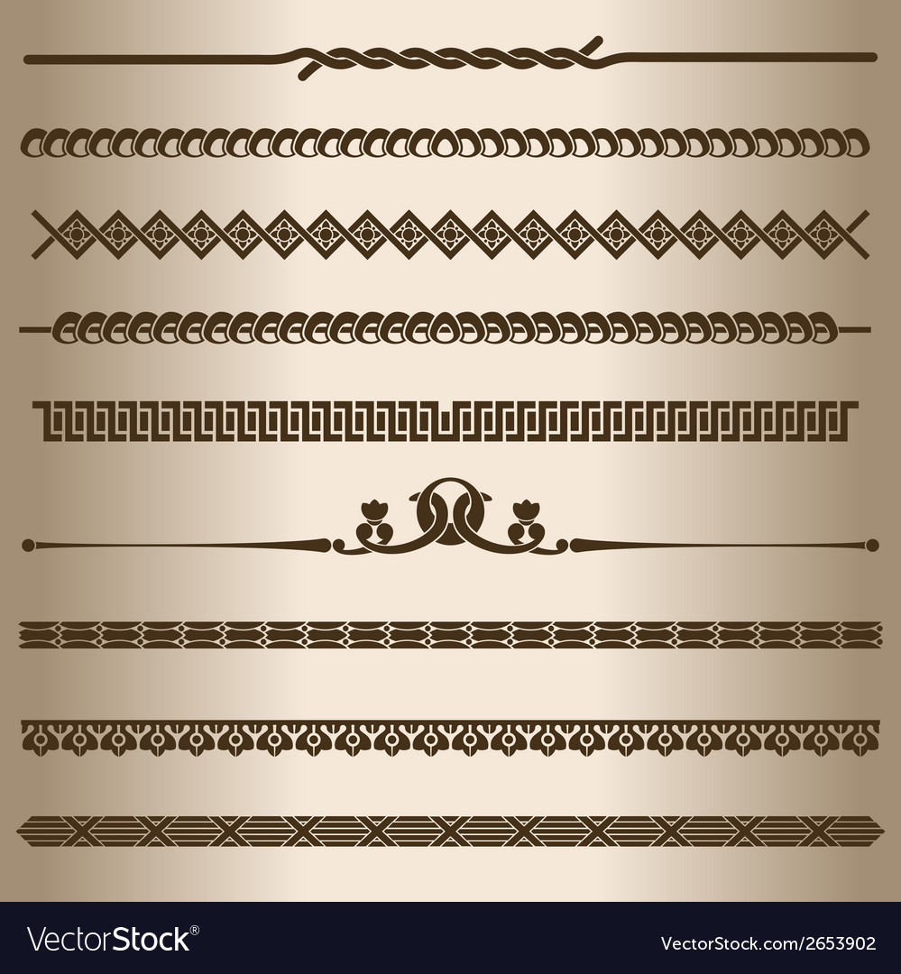 Decorative lines Royalty Free Vector Image - VectorStock