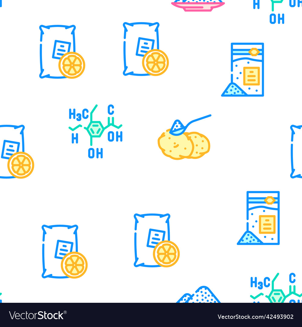 Food additives formula seamless pattern Royalty Free Vector