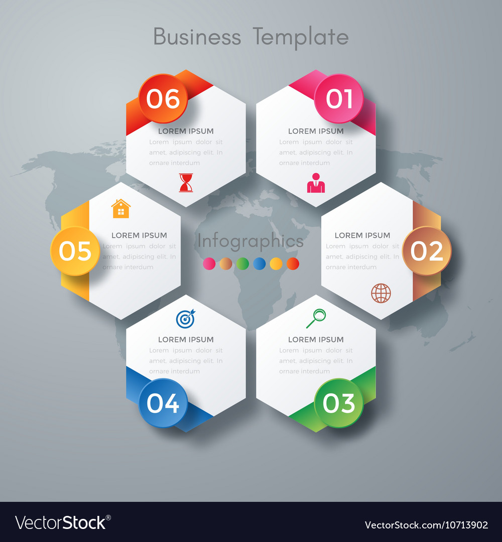Infographics six options Royalty Free Vector Image