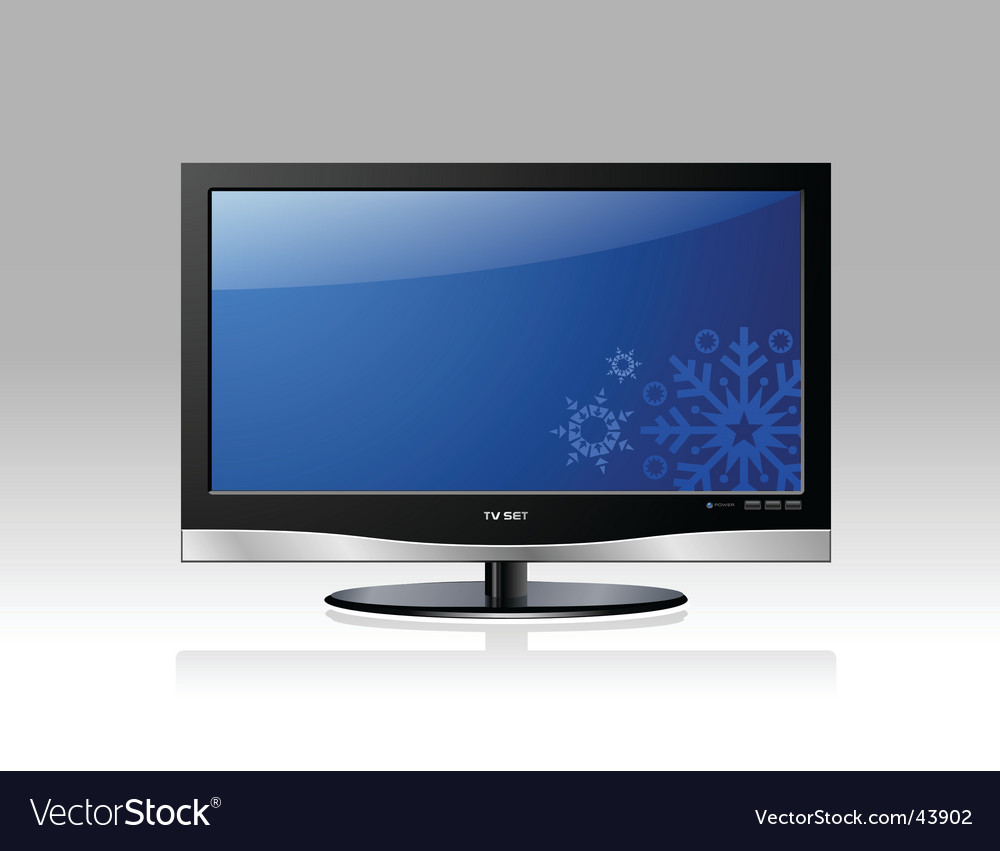 Lcd tv set Royalty Free Vector Image - VectorStock
