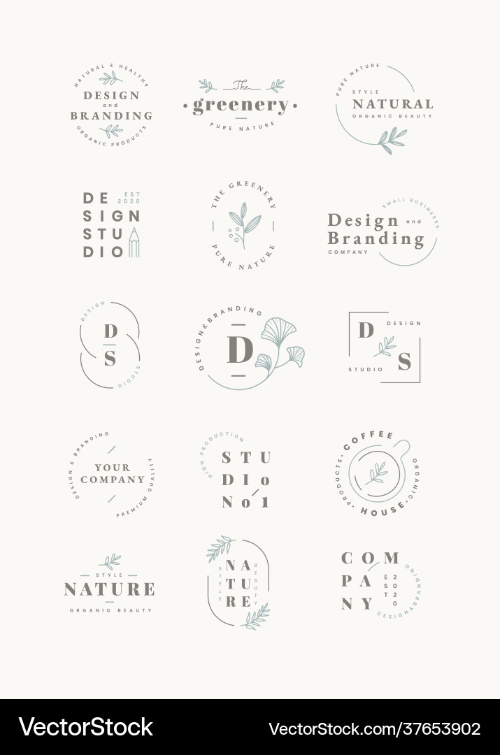 Logo design set Royalty Free Vector Image - VectorStock