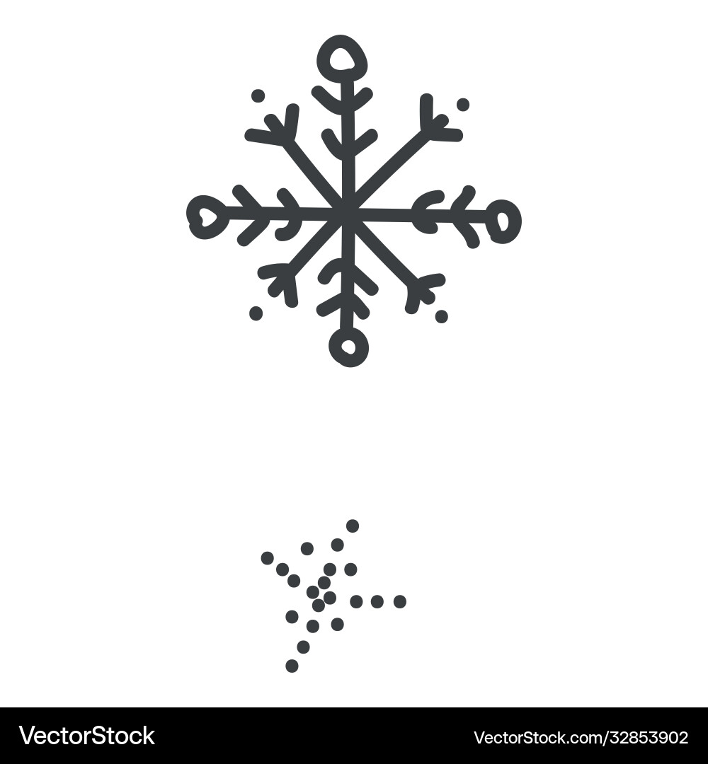Seamless winter snowflake set clipart Royalty Free Vector