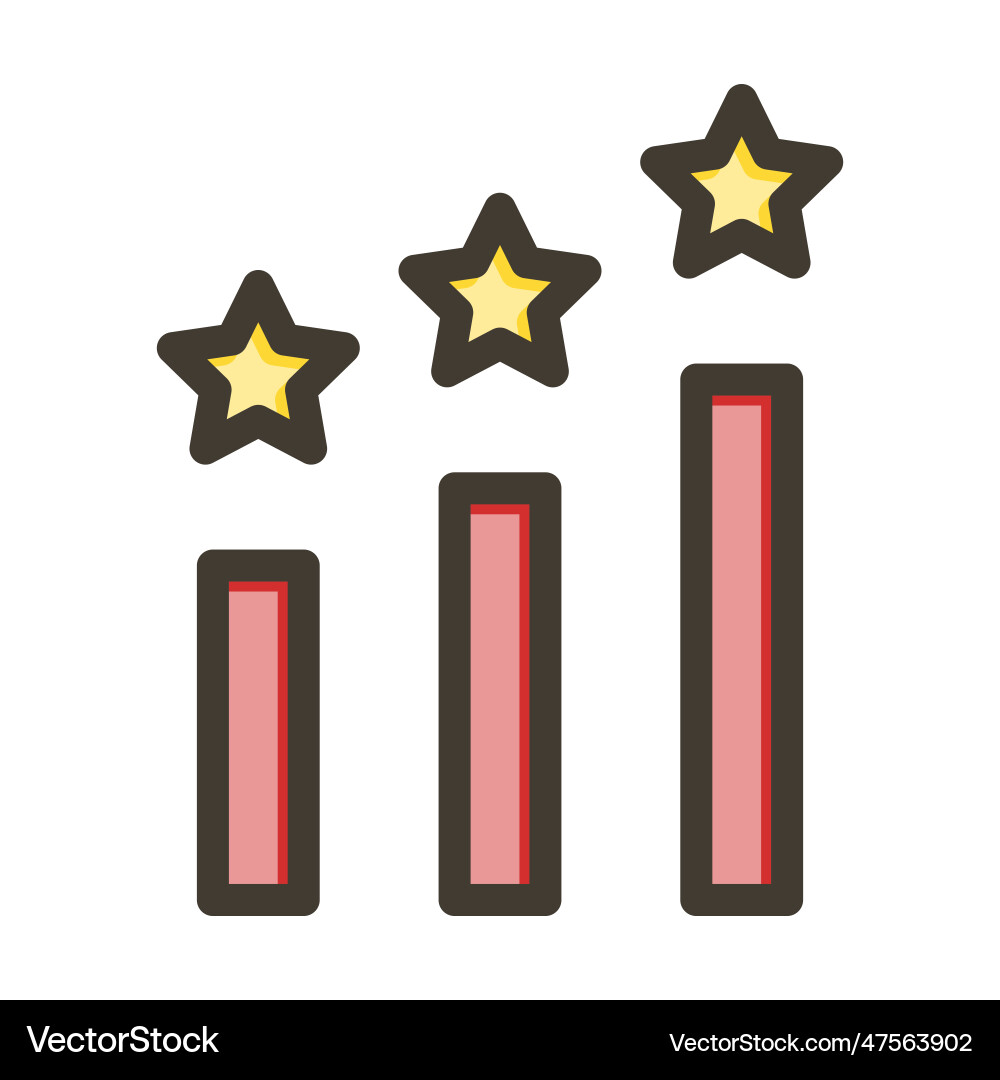 Web rating thick line filled colors for personal Vector Image