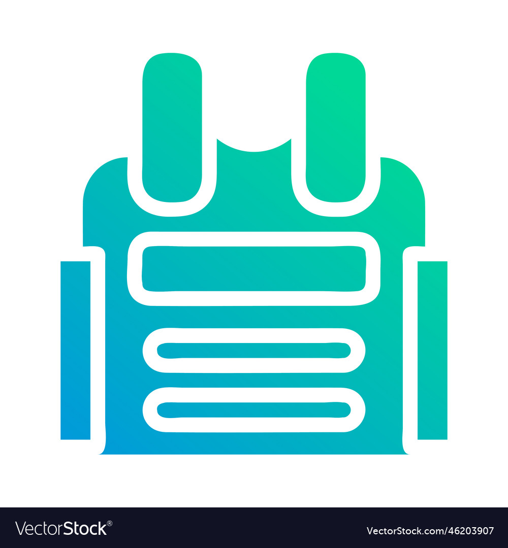 Armor icon solid gradient green blue style Vector Image