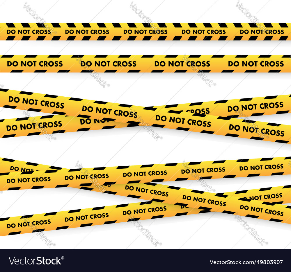 Caution tape showing multiple Royalty Free Vector Image
