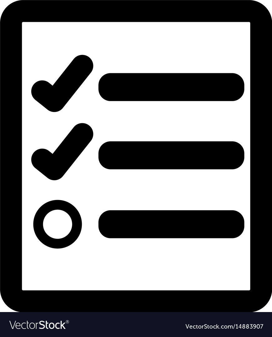 Checklist document sheet Royalty Free Vector Image