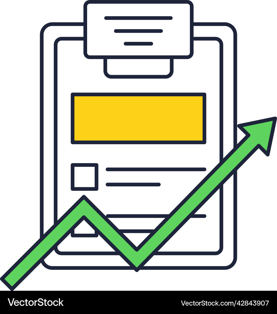 Customer review survey checklist arrow growth icon