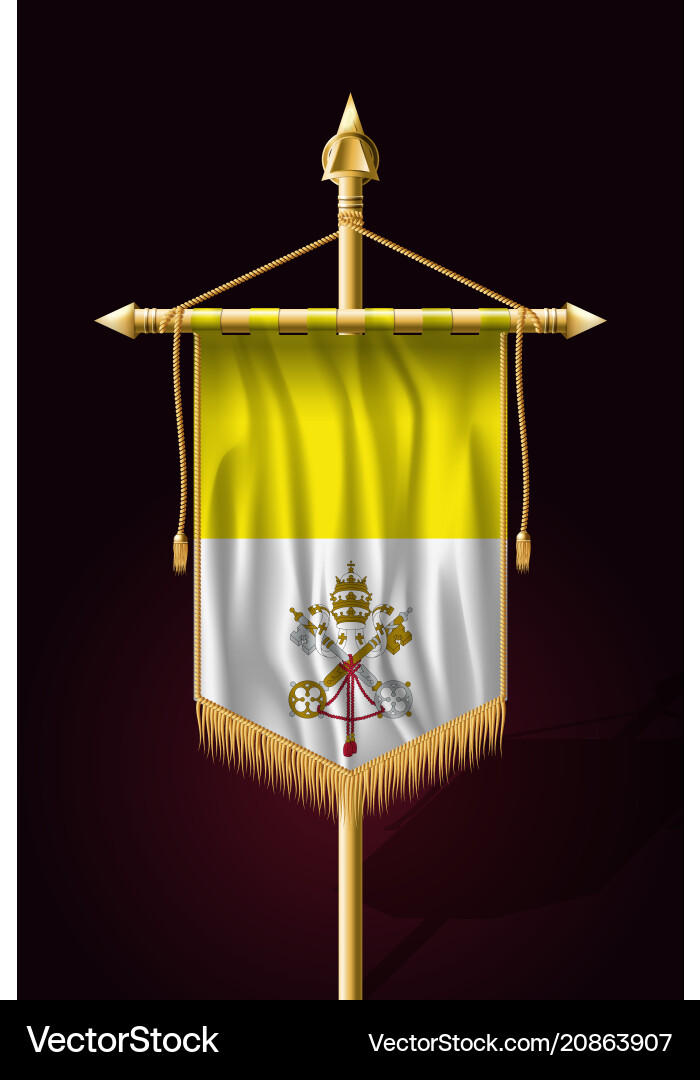 Flag vatican city festive vertical banner Vector Image