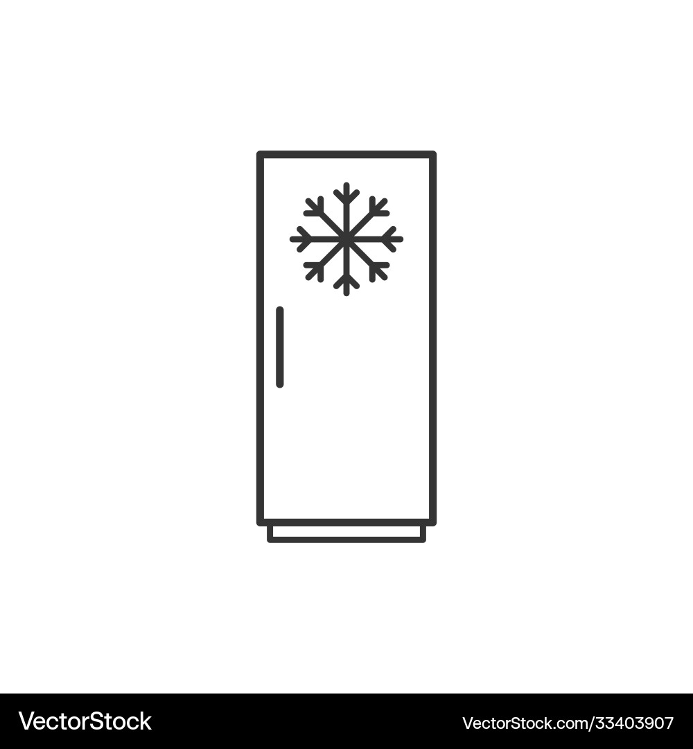 Freezer kitchen household appliances line icon Vector Image