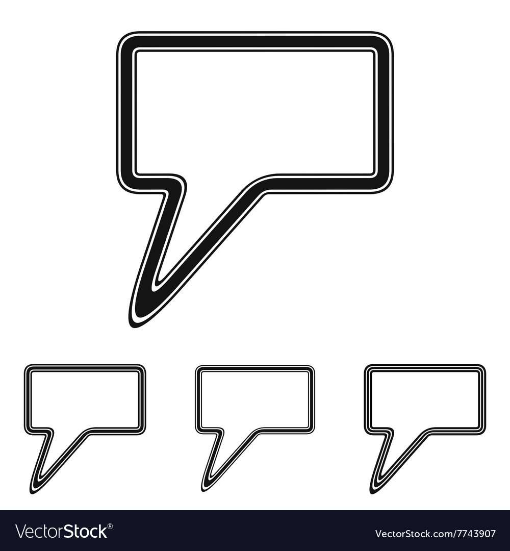 Line speech bubble logo design set Royalty Free Vector Image