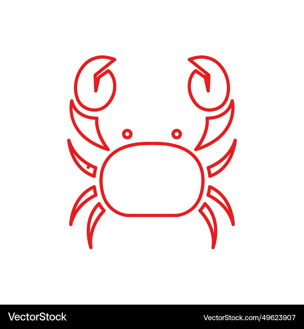 Little crabs logo design image Royalty Free Vector Image