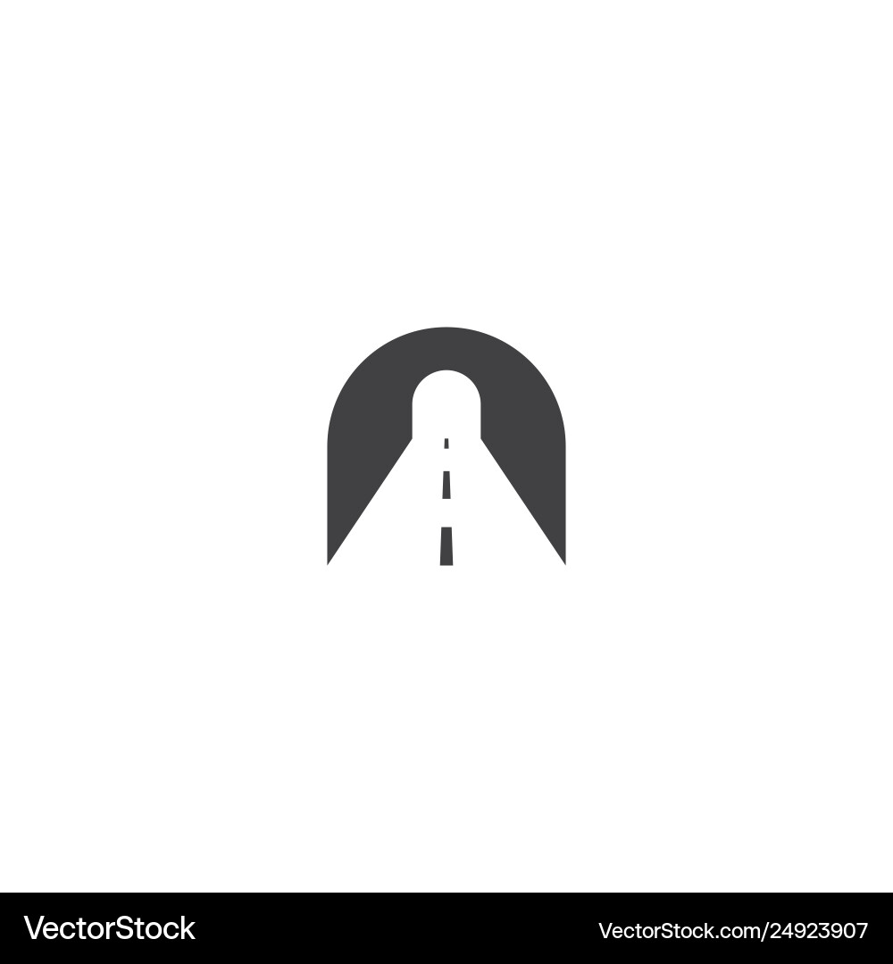 Road and tunnel logo icon symbol element Vector Image