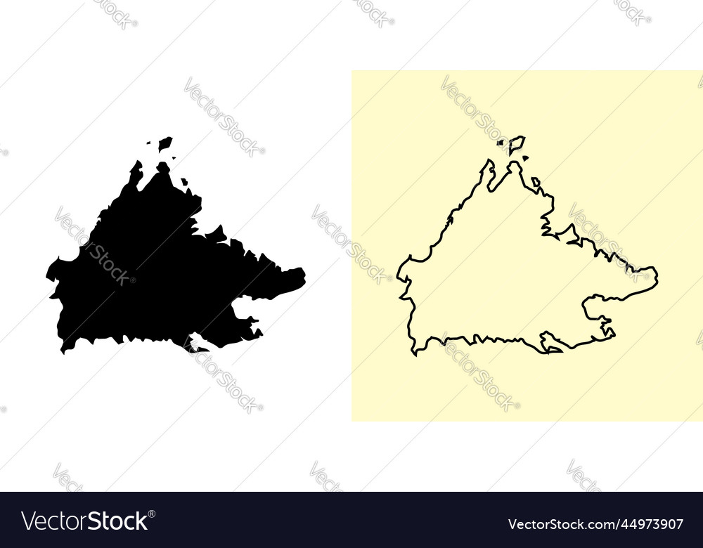 Sabah map malaysia asia filled and outline map Vector Image Sabah map malaysia asia filled and outline map Vector Image