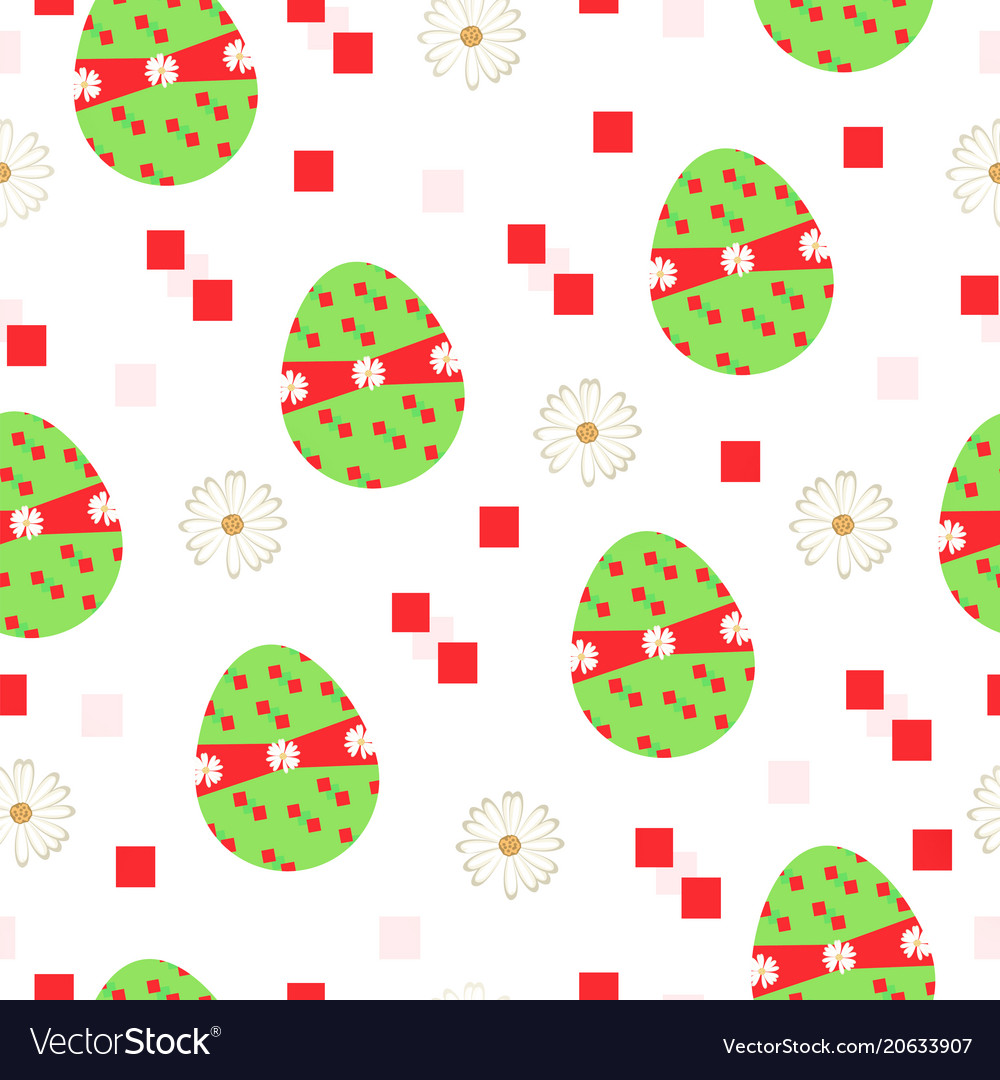 Seamless tileable with easter eggs Royalty Free Vector Image