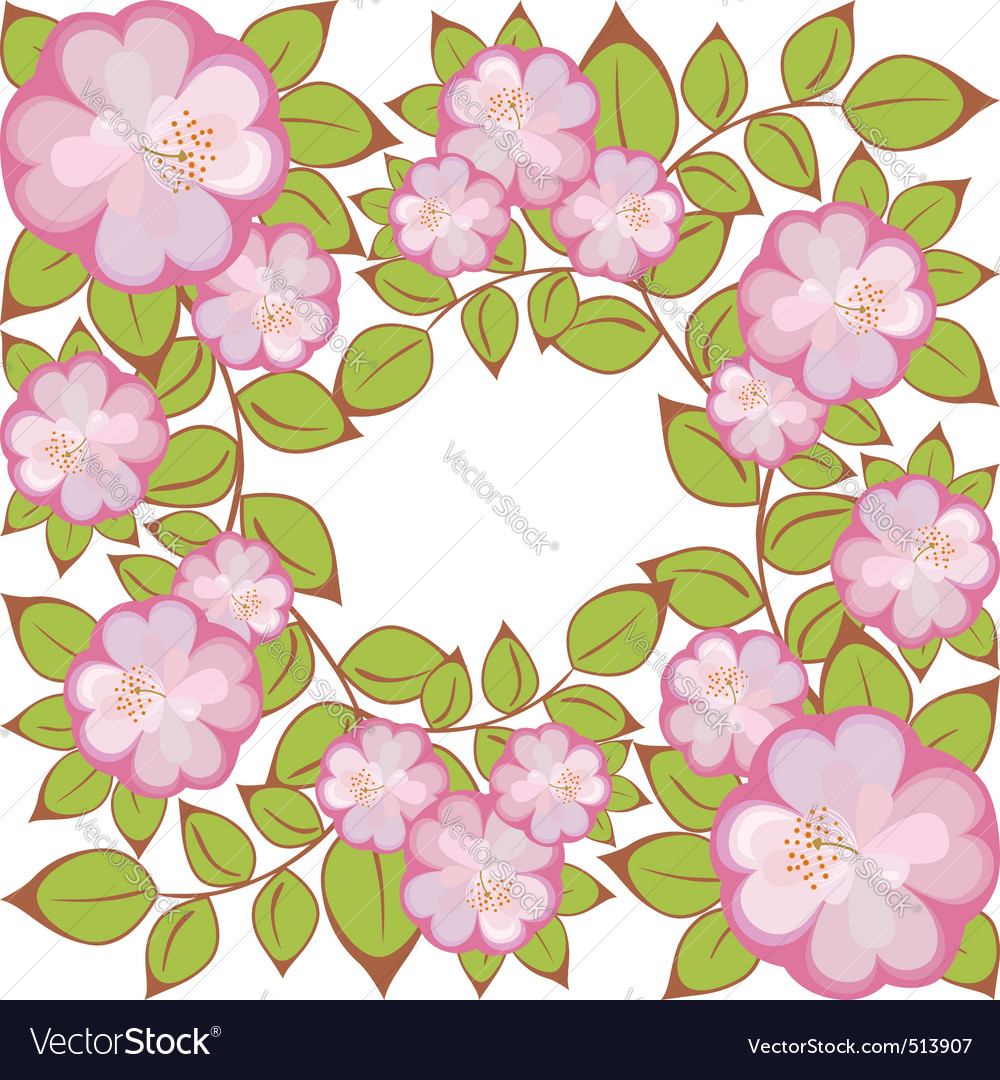 Square flower pattern Royalty Free Vector Image