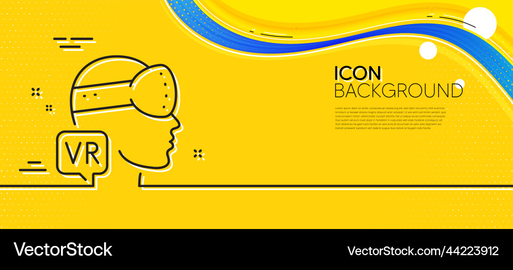 Augmented reality line icon vr simulation sign Vector Image