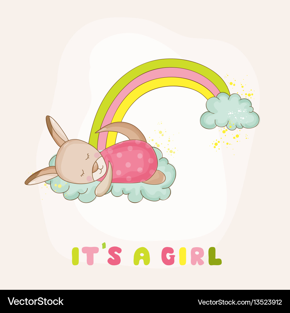 Bakangaroo girl sleeping on a rainbow Royalty Free Vector