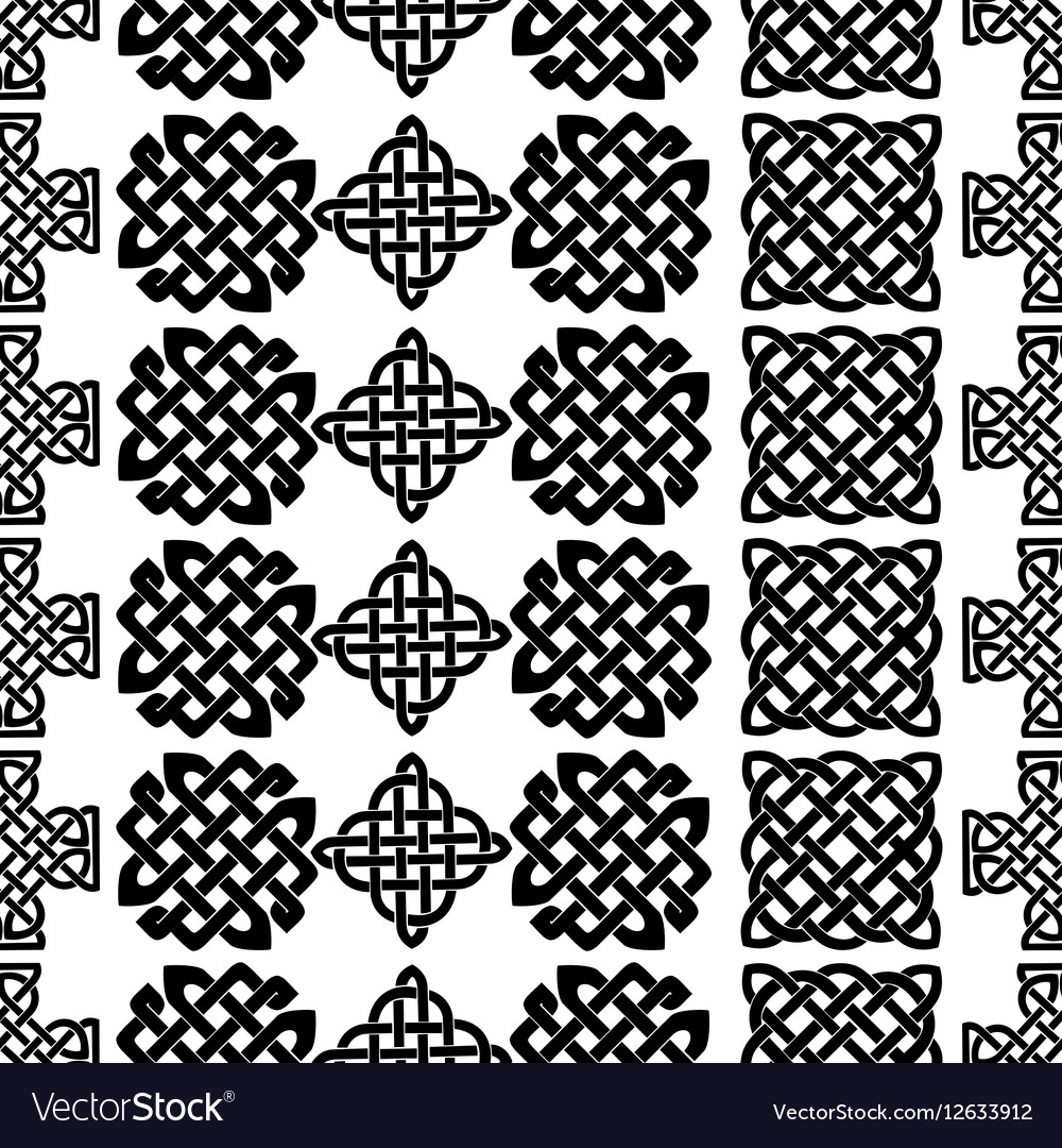 Celtic knot seamless pattern Royalty Free Vector Image