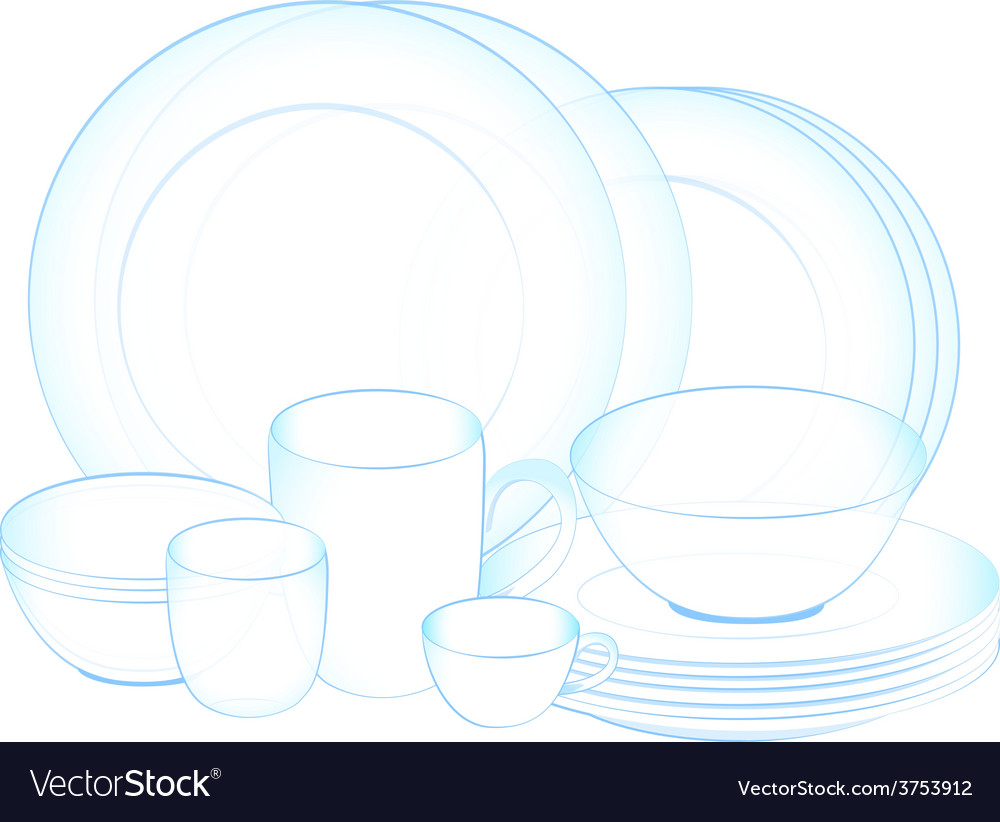 Dish clean Royalty Free Vector Image - VectorStock