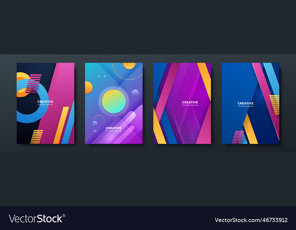 Gradient flowing geometric pattern background Vector Image