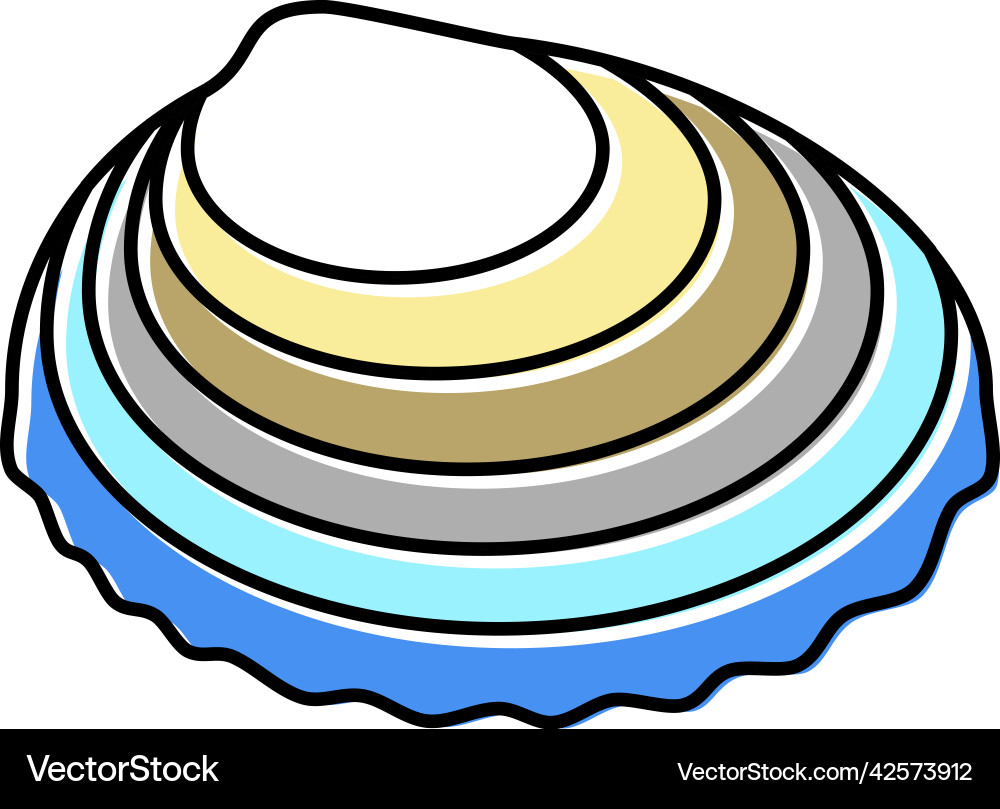 Japanese cockle color icon Royalty Free Vector Image