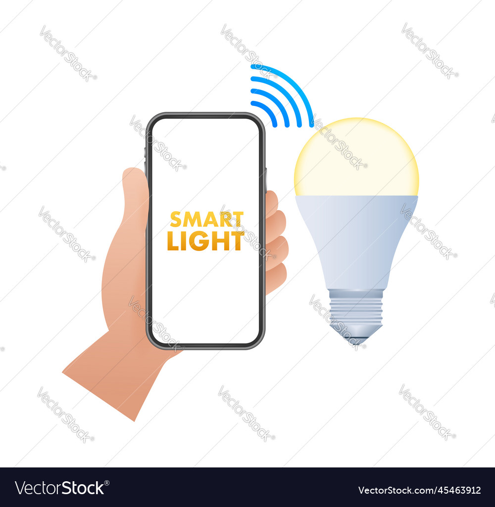 Light bulb smart icon wireless Royalty Free Vector Image