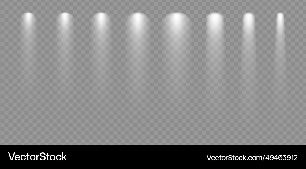 Modern spotlight ray studio png scene transparent Vector Image