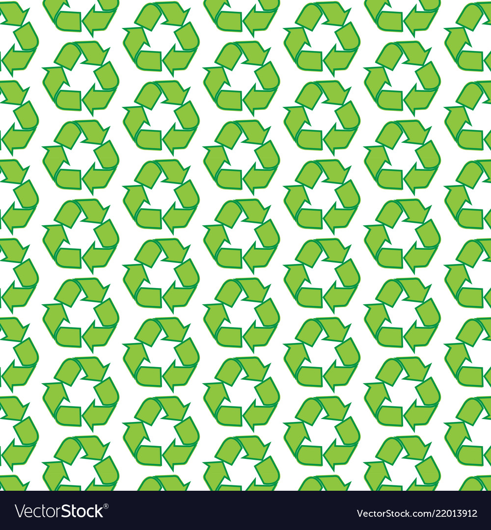 Pattern background recycle icon Royalty Free Vector Image