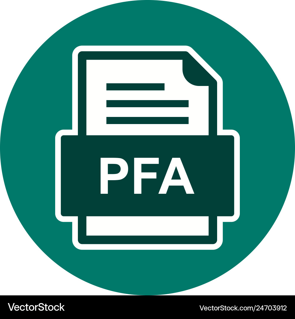 Pfa file document icon Royalty Free Vector Image