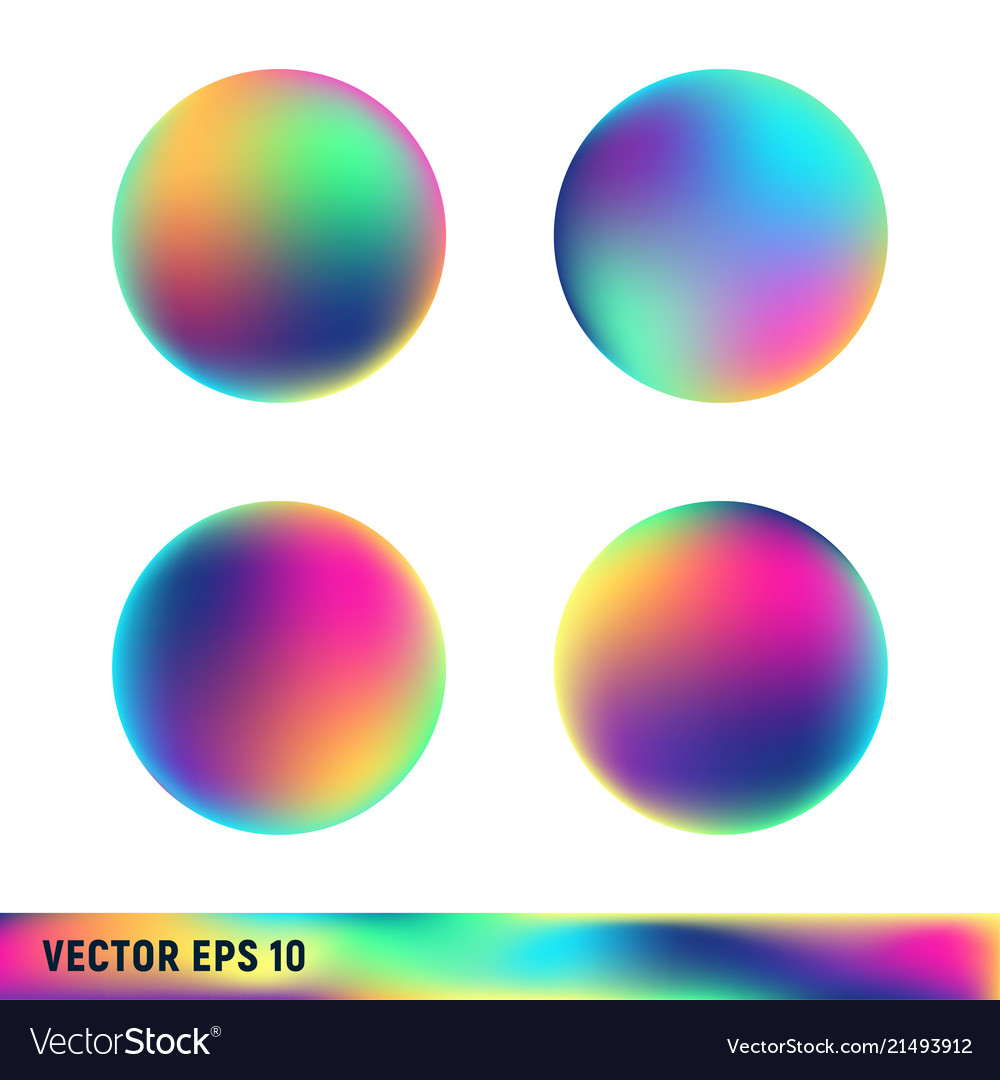 Rainbow titanium circle spheres Royalty Free Vector Image