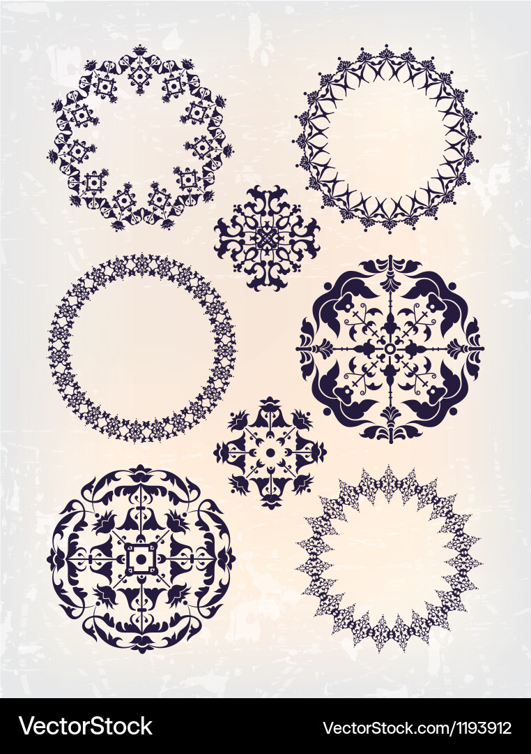 Set of vintage arabic Royalty Free Vector Image
