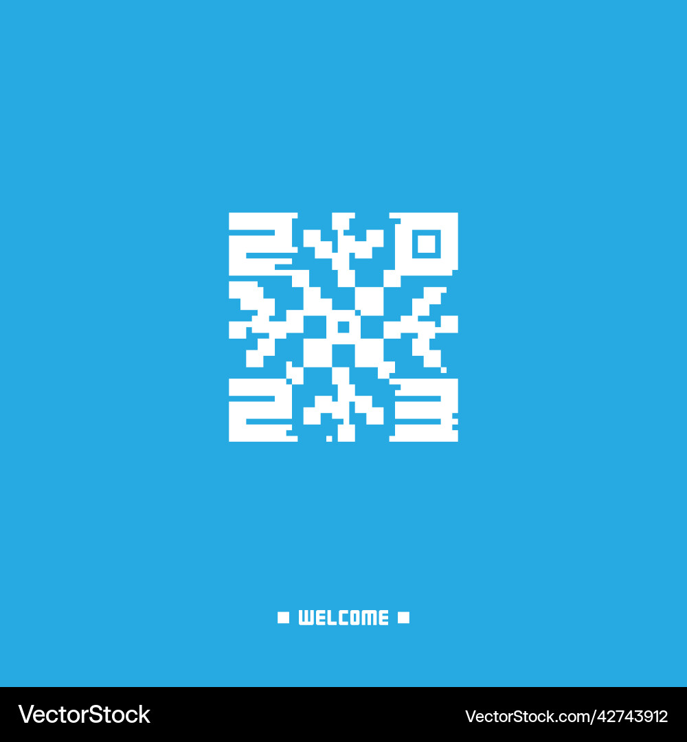Qr Codevector QR Quick Response Code Vector Concept Linear Icon