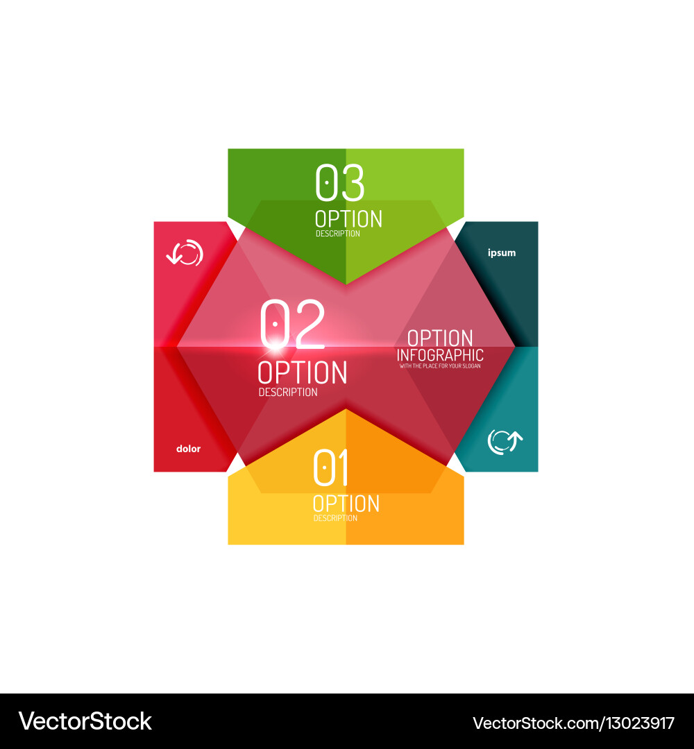 Business option diagram templates Royalty Free Vector Image