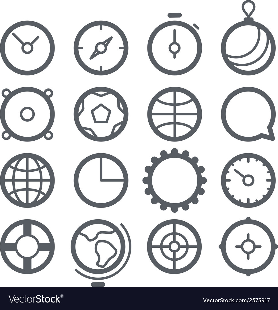 Different web icons set isolated on white Vector Image