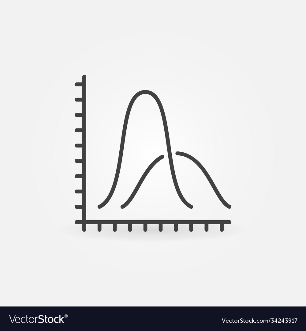 Graph thin line concept simple icon Royalty Free Vector