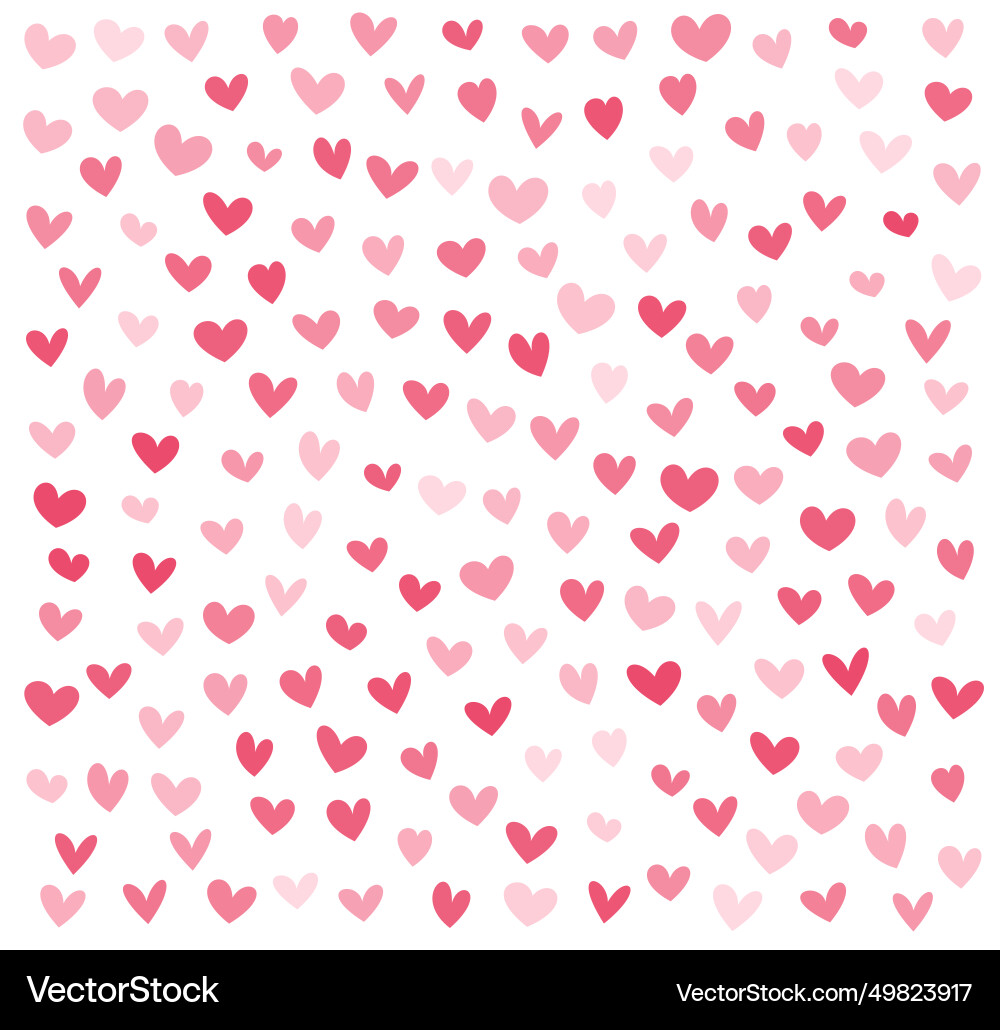 Pink love heart pattern valentines day holiday Vector Image