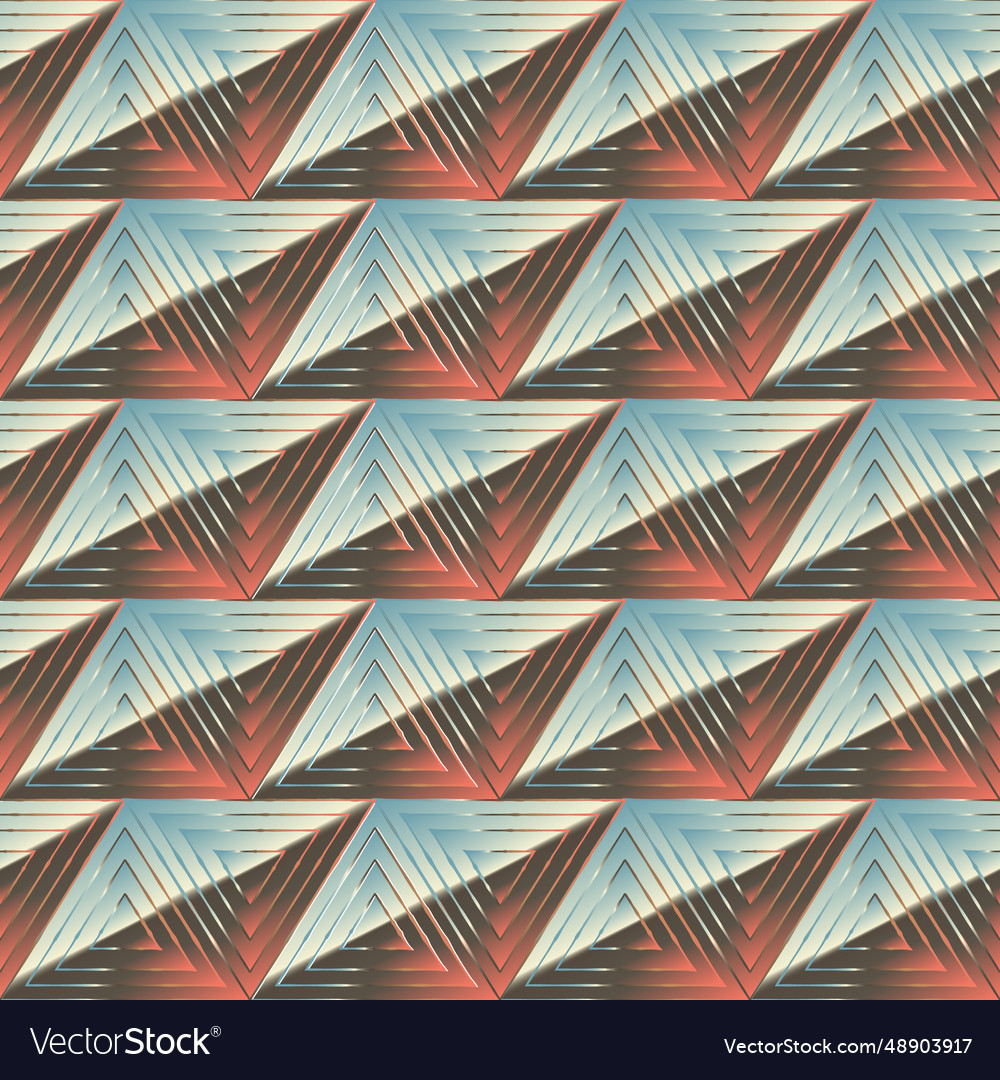 Retro triangles seamless pattern Royalty Free Vector Image