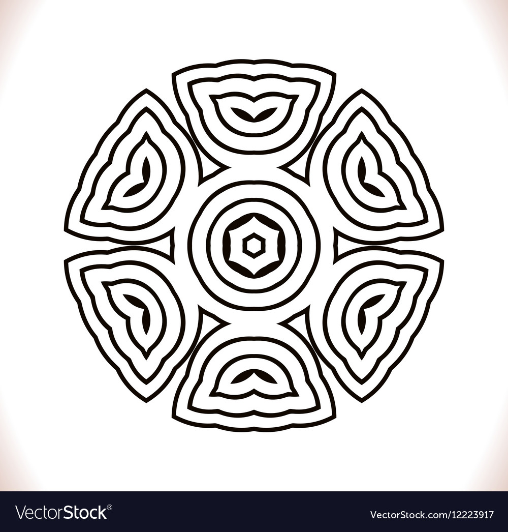 Round ornament pattern Royalty Free Vector Image