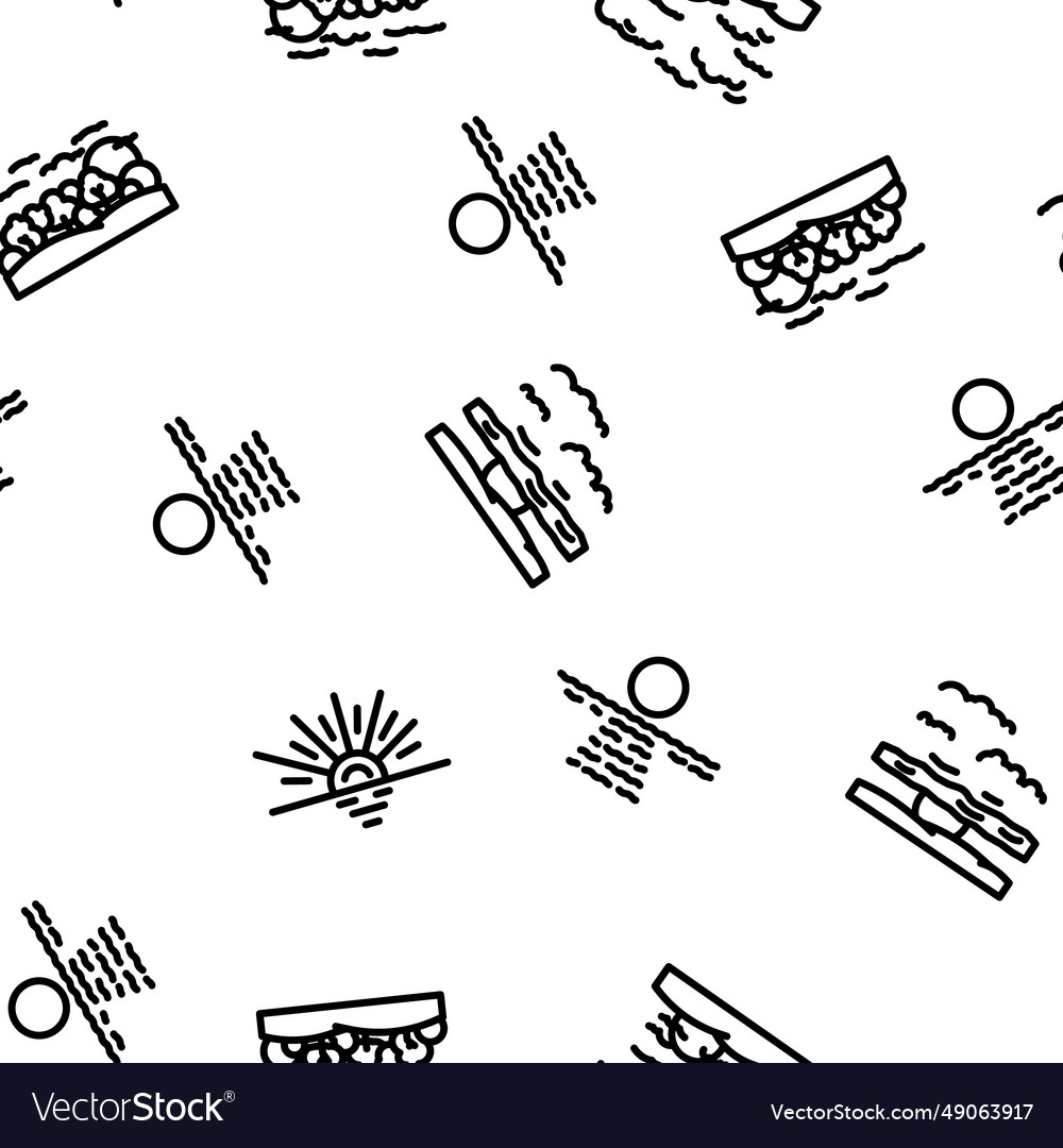 Sun summer sunlight light seamless pattern Vector Image