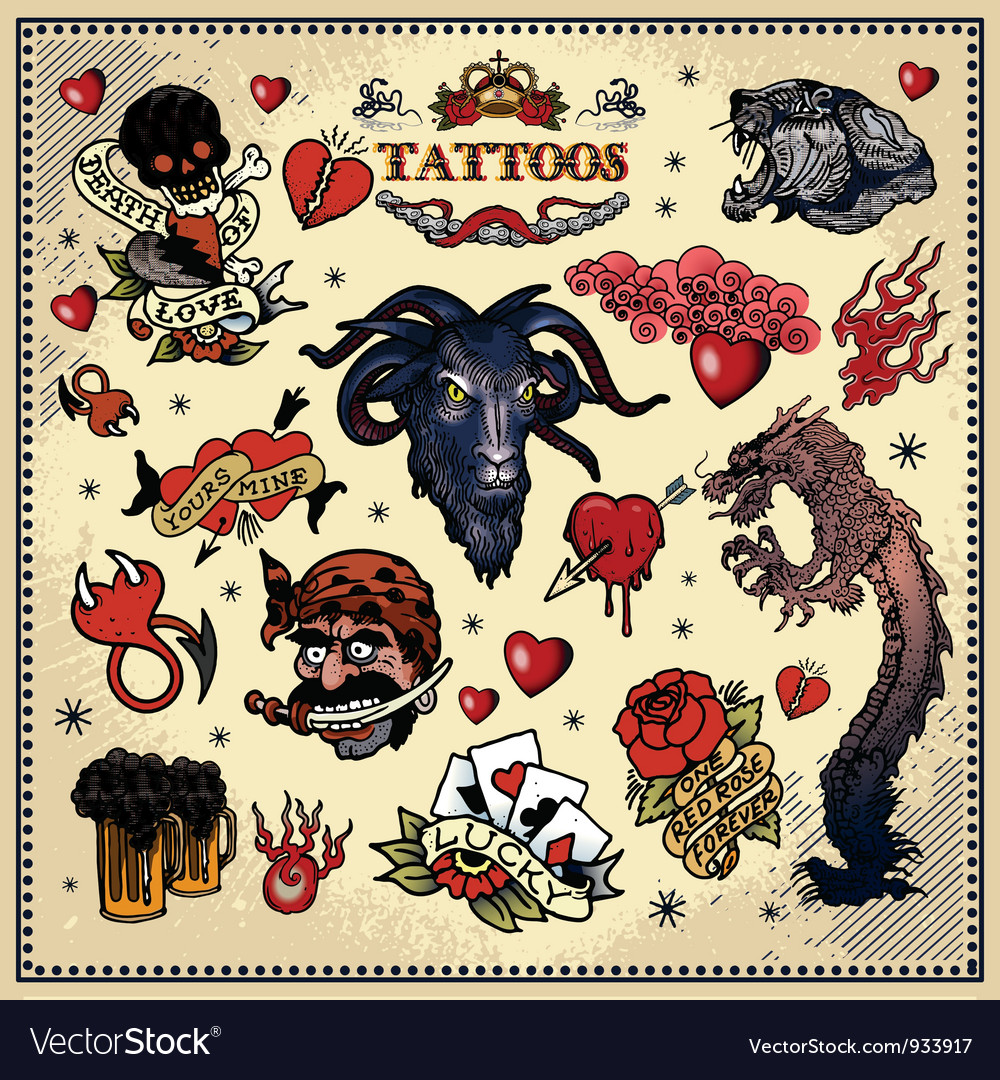 Tattoos Royalty Free Vector Image - VectorStock