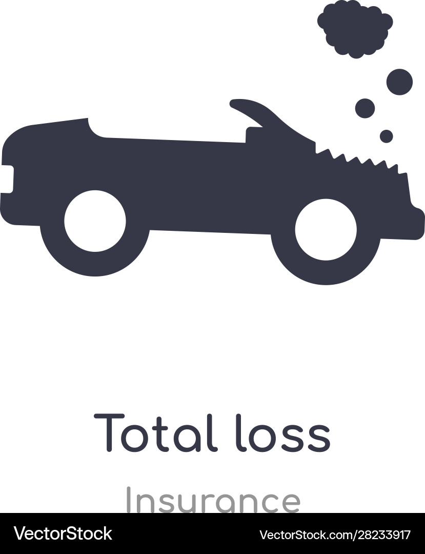 Total loss icon isolated from Royalty Free Vector Image