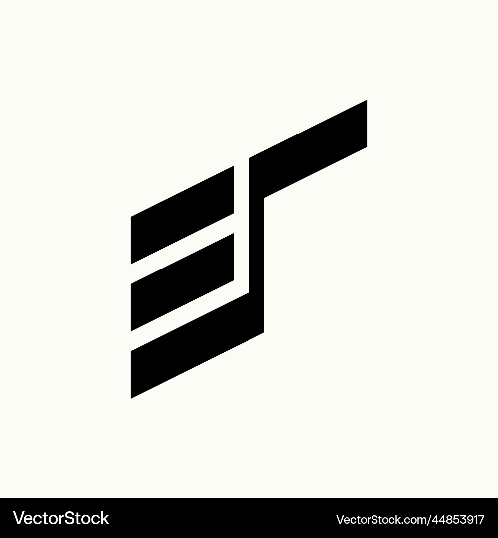 Unique letter or word es font on 3d shape Vector Image