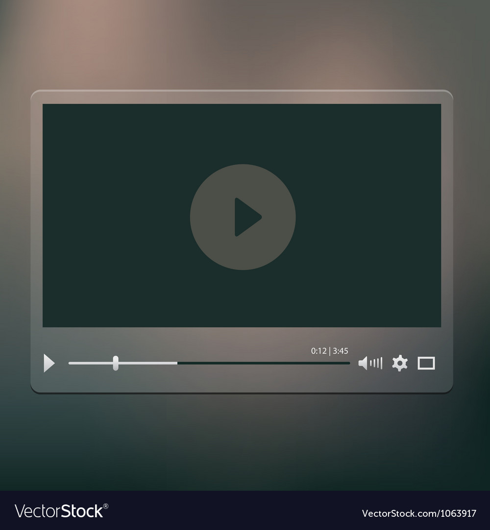 Video player Royalty Free Vector Image - VectorStock