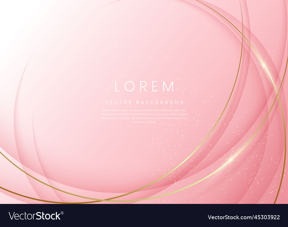 Abstract pink luxury background with golden line Vector Image