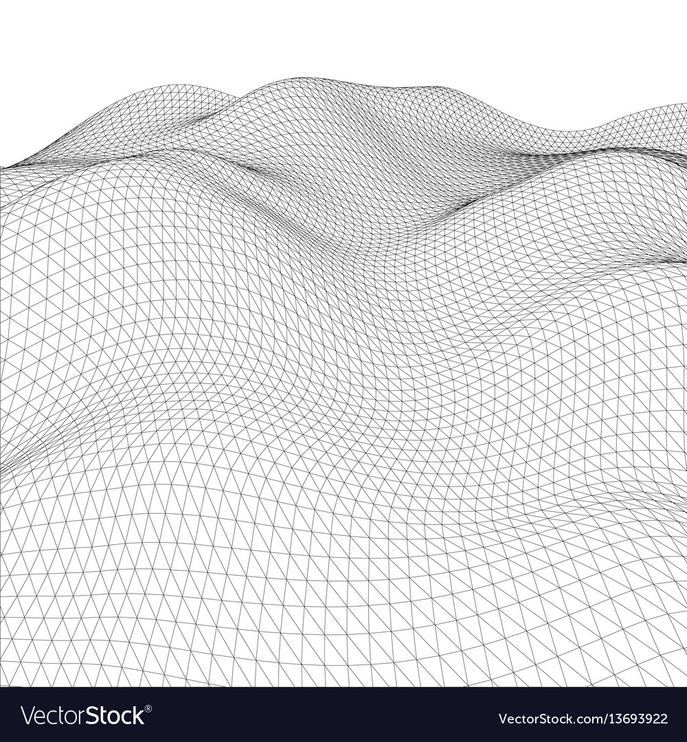 Abstract wire-frame grid Royalty Free Vector Image
