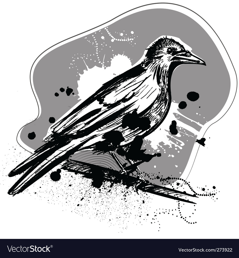 Crow Royalty Free Vector Image - VectorStock