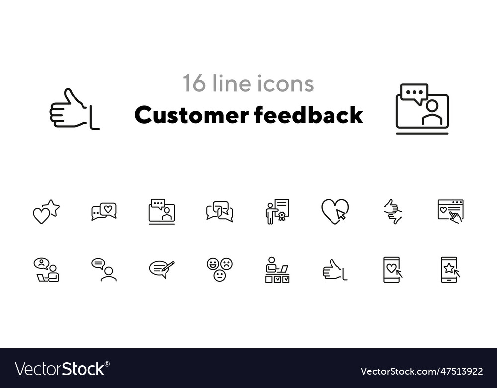 Customer feedback icon set Royalty Free Vector Image Customer feedback icon set Royalty Free Vector Image